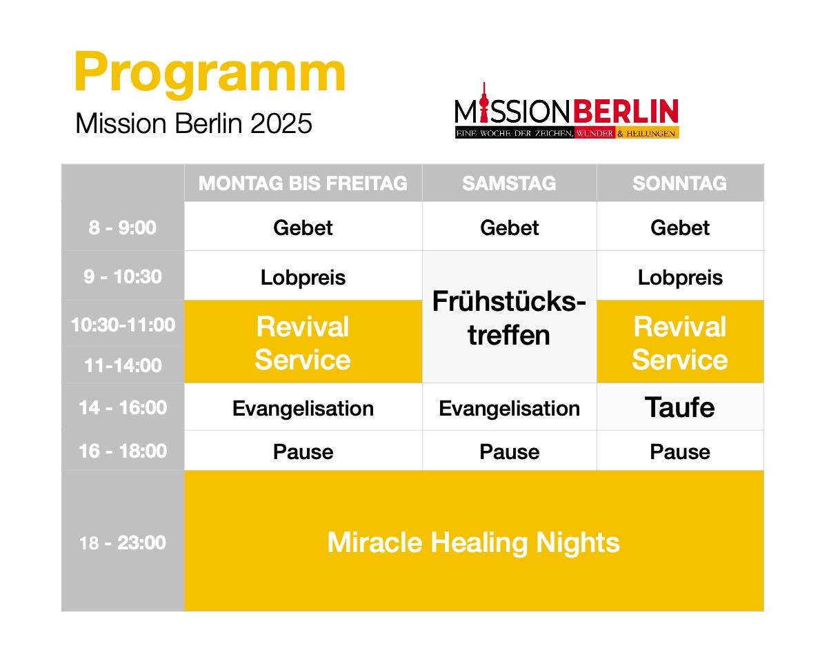 Mission Berlin 2025 Berlin 18.08.2025 | cvents